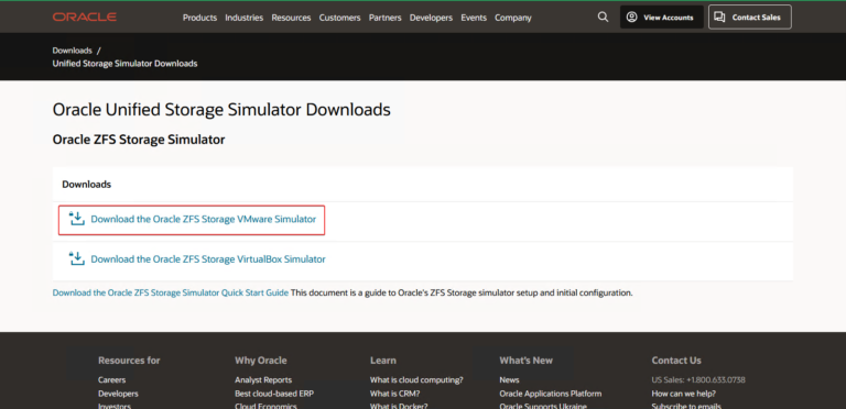 Oracle ZFS Storage Simulator for VMware - WitcherIT